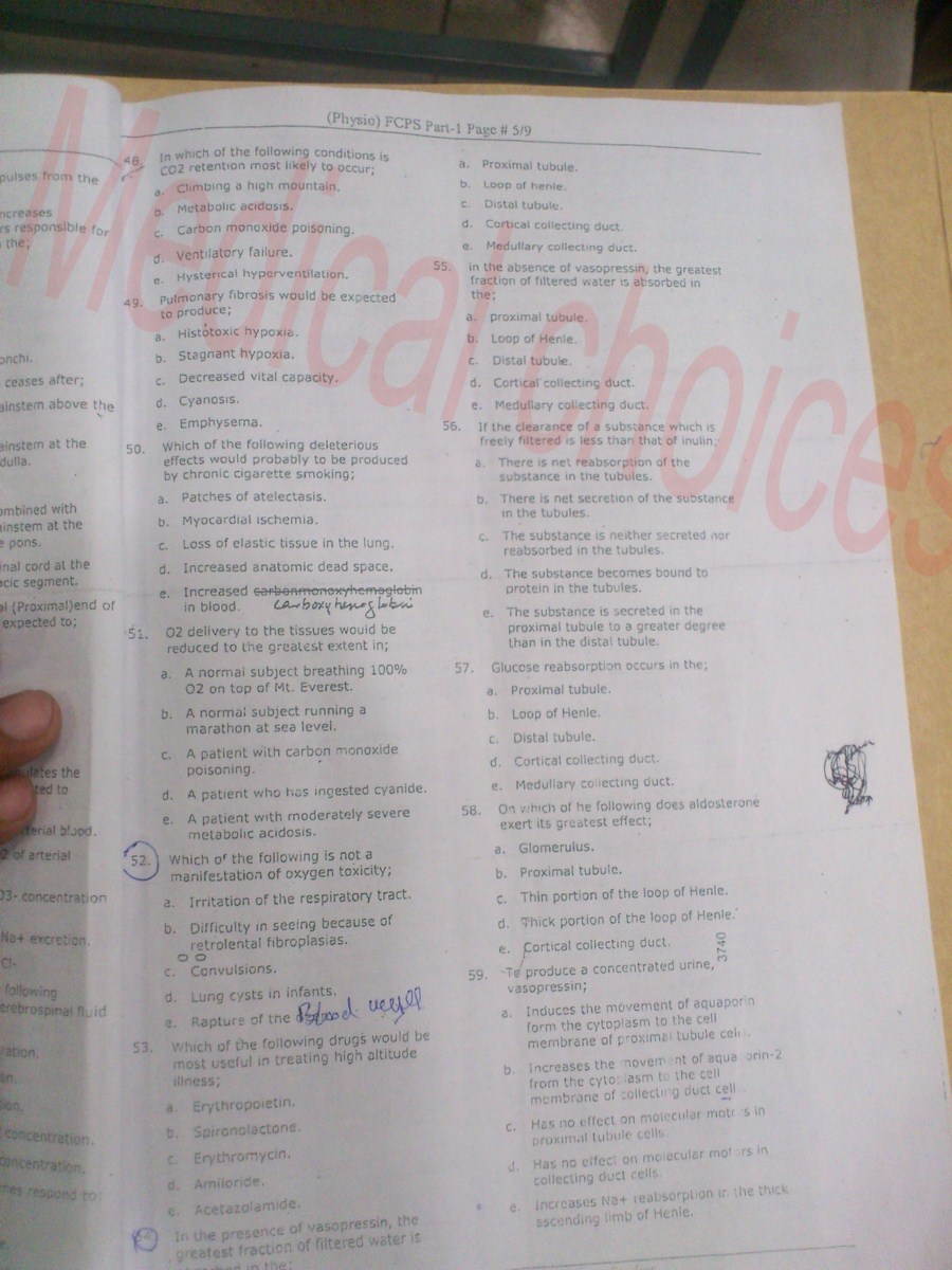 FCPS Part 1 Past Papers Original | MEDICAL CHOICES